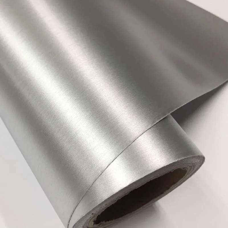 Adhesivo de vinilo de aluminio cepillado metalizado plateado de primera ...