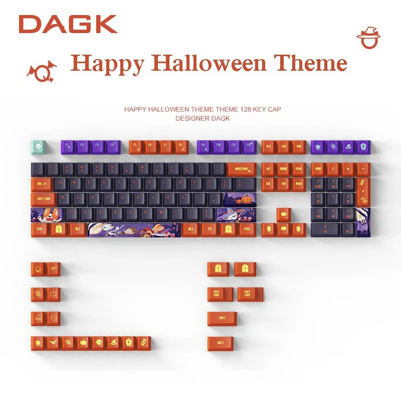 Happy-Halloween-Mechanical-Keyboard-Keycaps-Cherry-XDA-Height-Optional ...