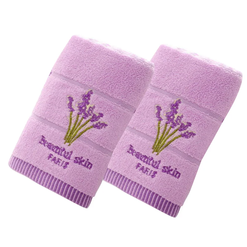 2Pcs Aromatherapy Lavender Cotton Towel Soft Towels Absorbent Cloth ...