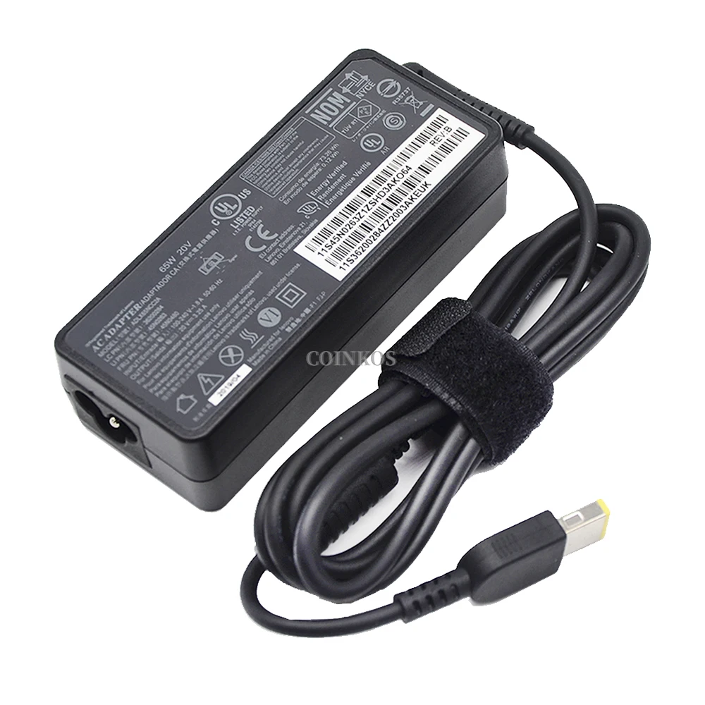 65W 20V 3.25A USB Laptop AC Adapter Charger for Lenovo ThinkPad X250 ...