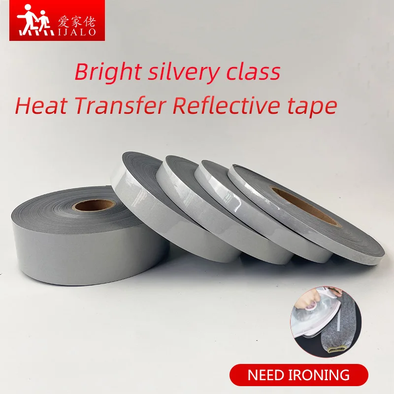 1/2/3/4/5/cm Heat Transfer Reflective Sticker Tape Material For Iron On ...