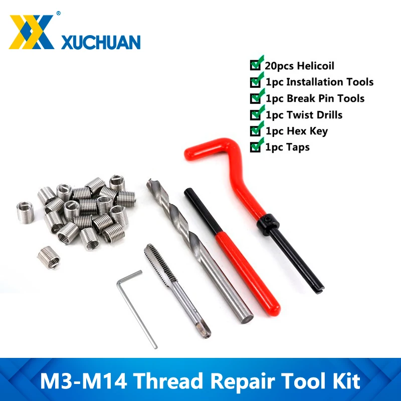 25pcs-Thread-Repair-Tool-Kit-M3-M4-M5-M6-M7-M8-M10-M12-M14-for ...