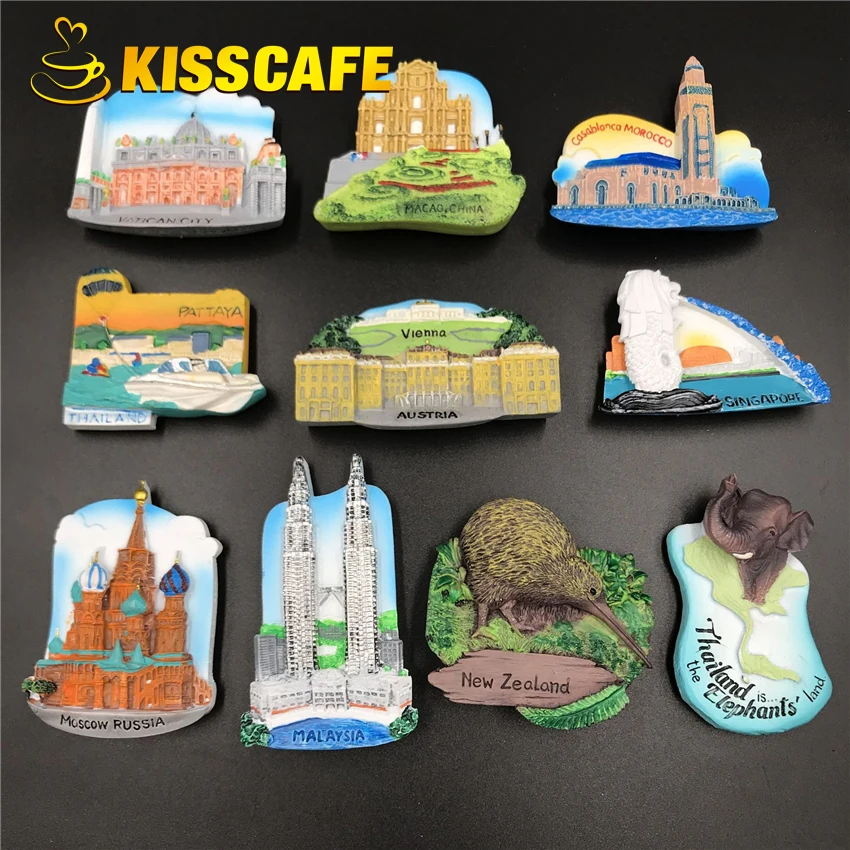 Creative Famous Landmark Metal Refrigerator Stickers Magnetic Stickers ...