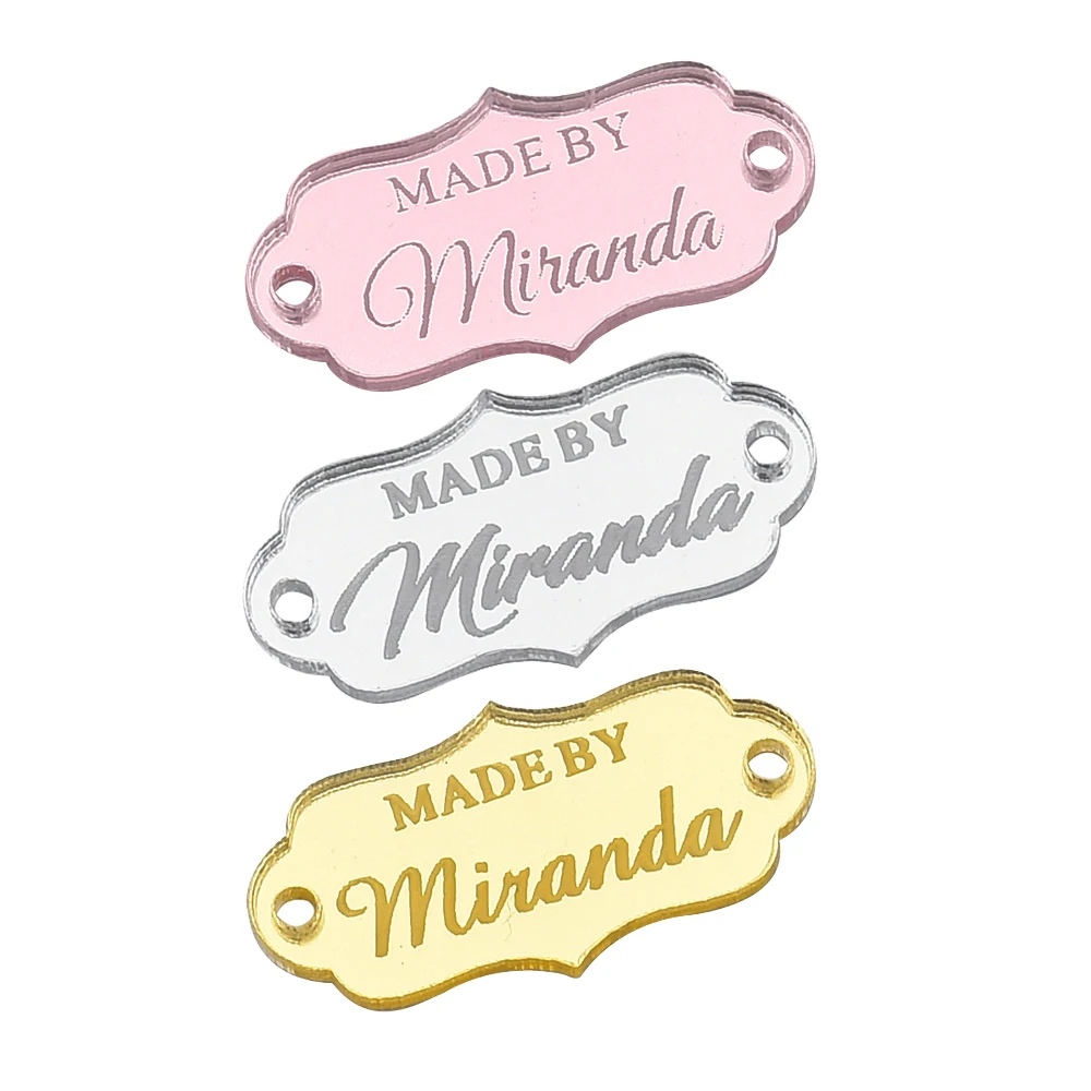 Personalized-Hand-Made-Tags-Clothing-DIY-Gift-Rectangle-Acrylic ...