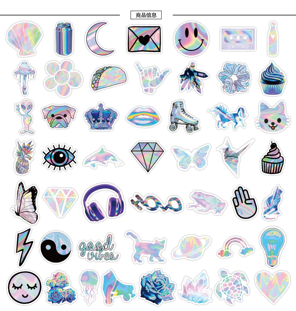 Scrapbooking Cute Holographic Sticker Papercraft etna.com.pe