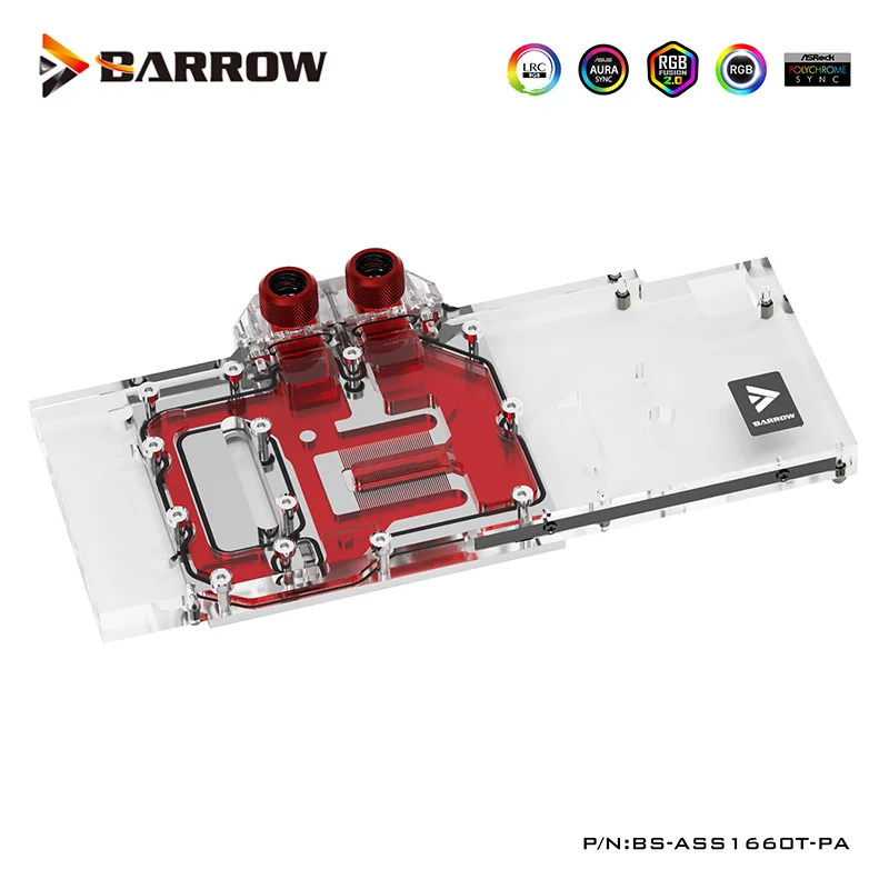 Barrow GPU Water Block Servir para ASUS ROG STRIX, GTX 1660TI, 6G, A6G ...