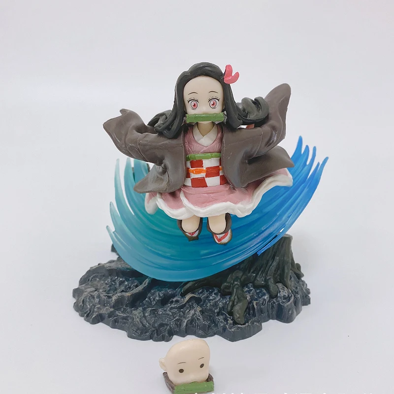 11cm Anime Demon Slayer Kamado Nezuko Action Figure Run Posture Scene ...