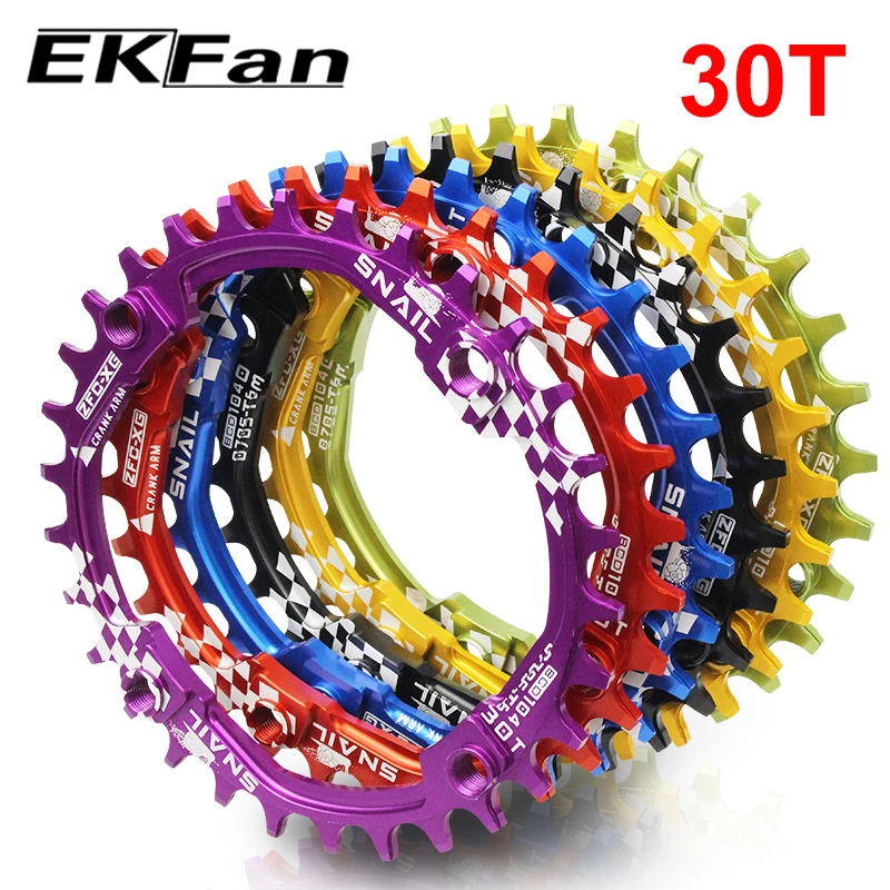 SNAIL 104BCD Cycling Round 7075 T6 MTB Bike Chainwheel 30T Chainring Narrow Wide Ultralight Bike ...