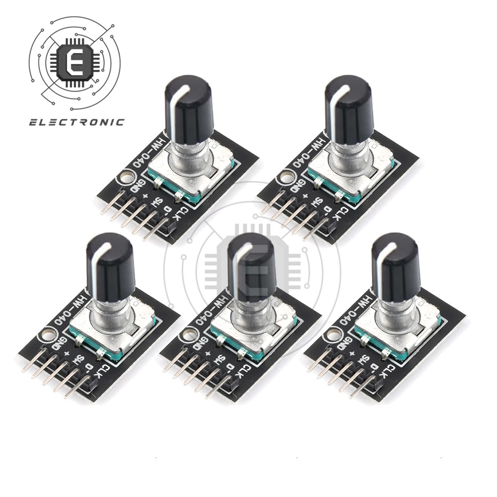 5pcs 360 Degrees Ky-040 Rotary Encoder Module Brick Sensor Switch Development With 15x17 Mm ...