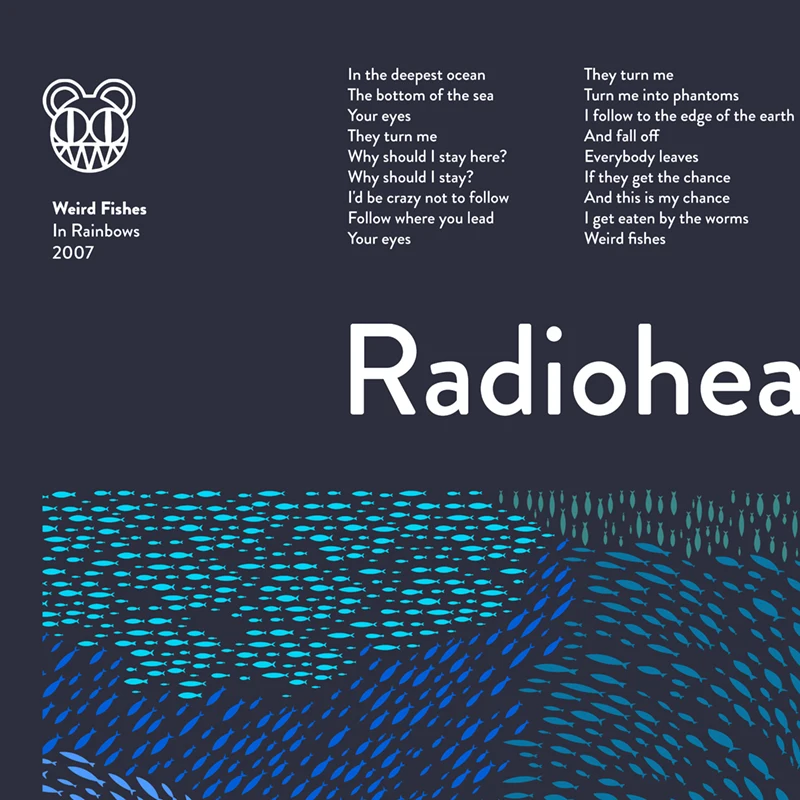 Digital Download A2 Print In Rainbows Music Wall Art Gift Idea Poster ...