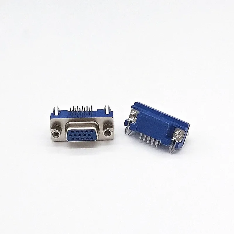 5pcs DB15 DR15 3Rows Blue Parallel Port 15 Pin D Sub Female 15 Way PCB ...