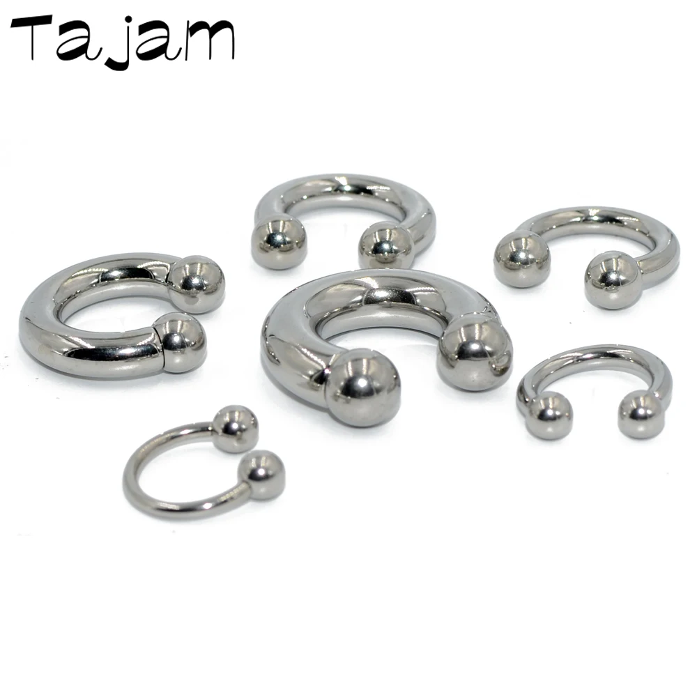 1PC Big Large Size Giant Captive Bead Ring Ear Tunnel Plug Expander ...