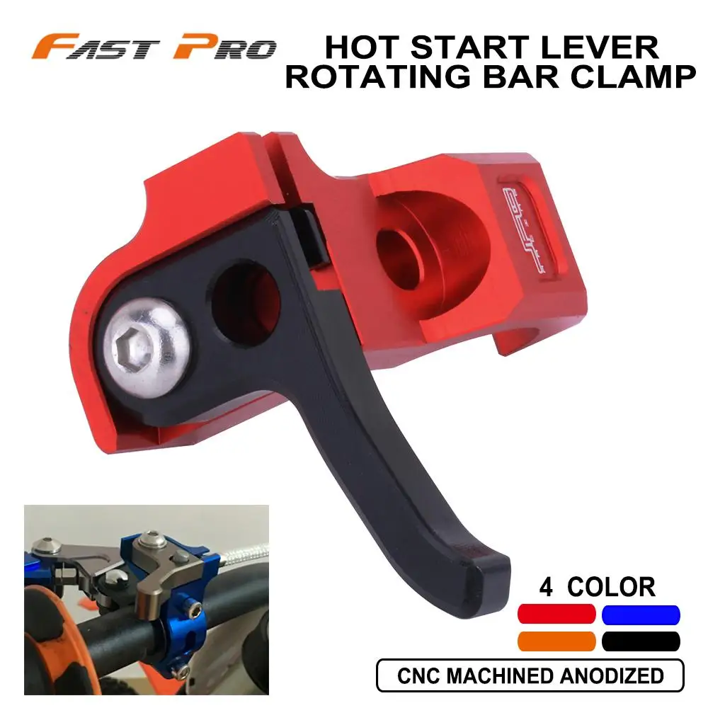 Rotating-Bar-Clamp-Hot-Start-Lever-For-Honda-Yamaha-Kawasaki-Suzuki-CR ...