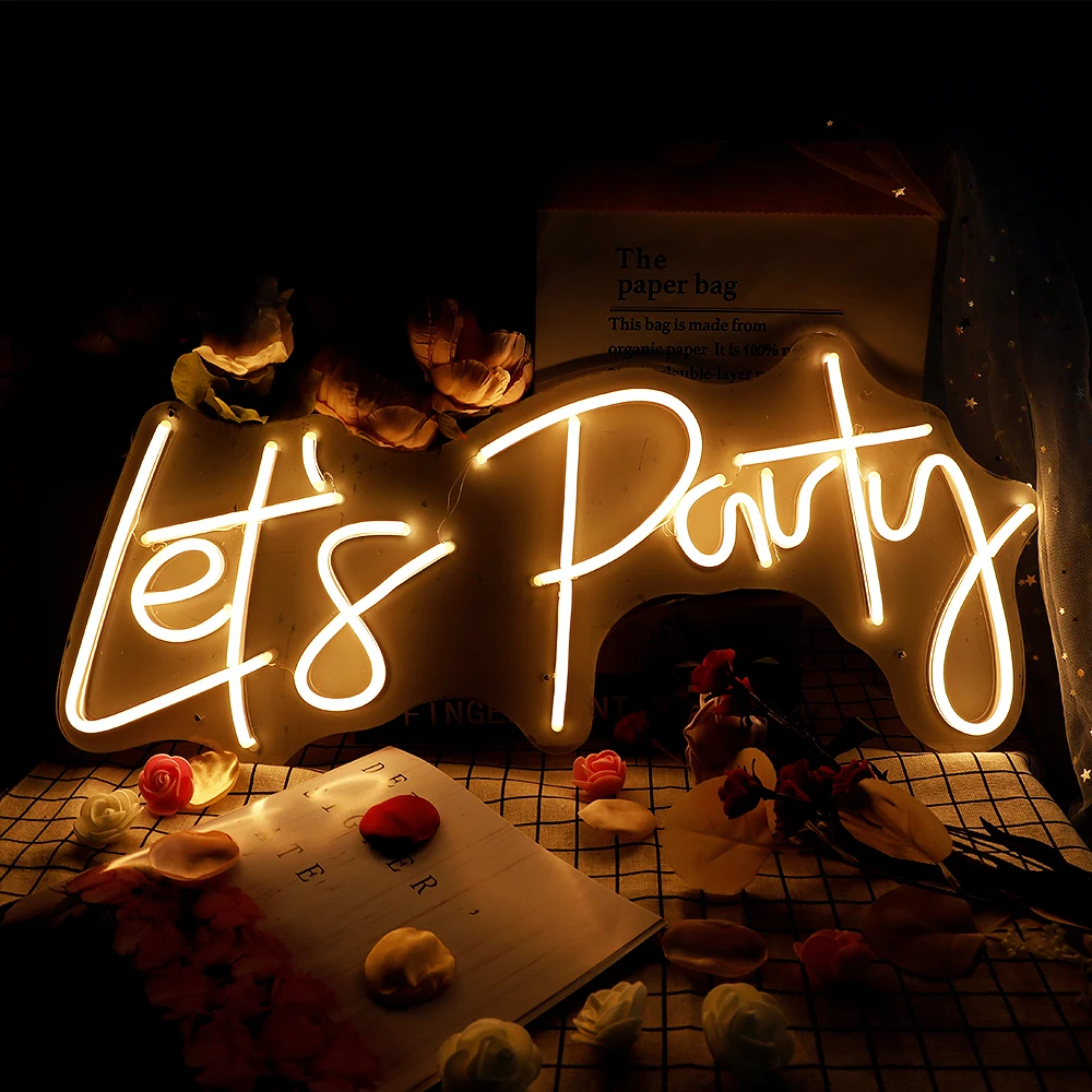 1Set Custom LED Lets Party Letter Lamp Neon Light Signs Bar Pub ...