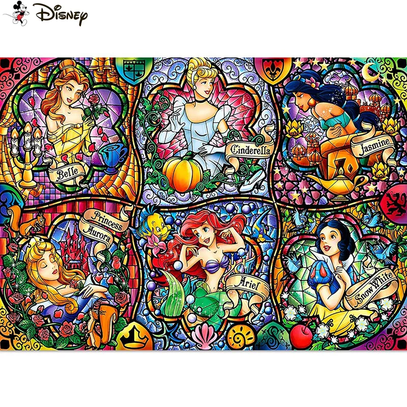 Disney Diy 5d Diamond Painting "cartoon Princess" Cross Stitch Square ...