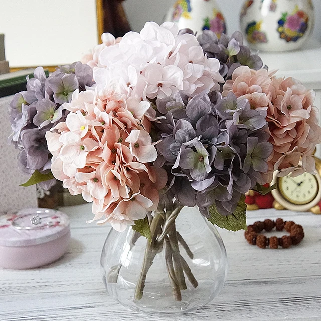 Small Hydrangea Fall Centerpieces