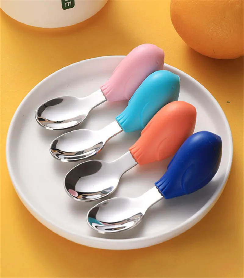 COUVERTS BEBE,Bend BeBird--Vaisselle pour bébé, fourchette'alimentation ...