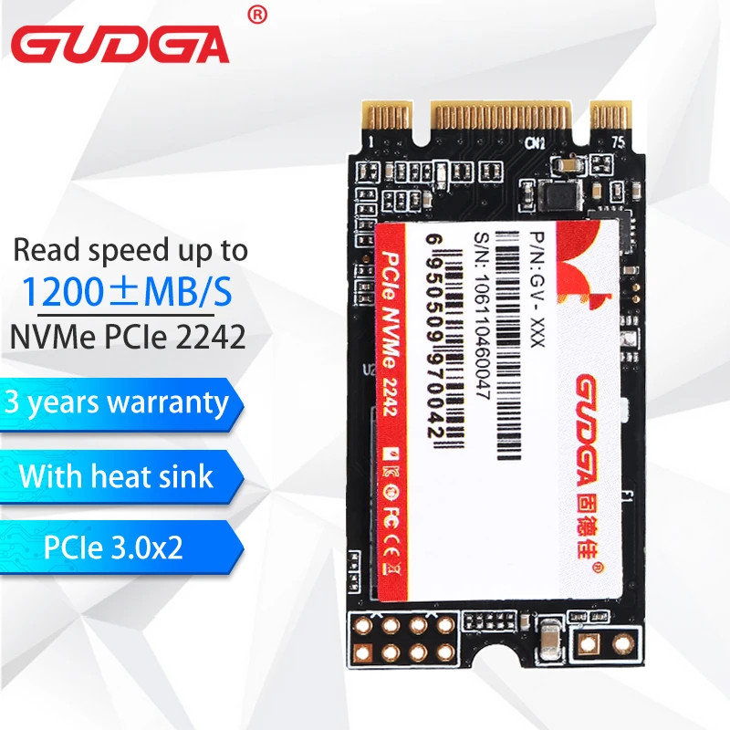 Gudga M.2 Nvme Ssd 1tb Solid State Drive Ssd M2 Nvme 2242 128gb 256gb ...