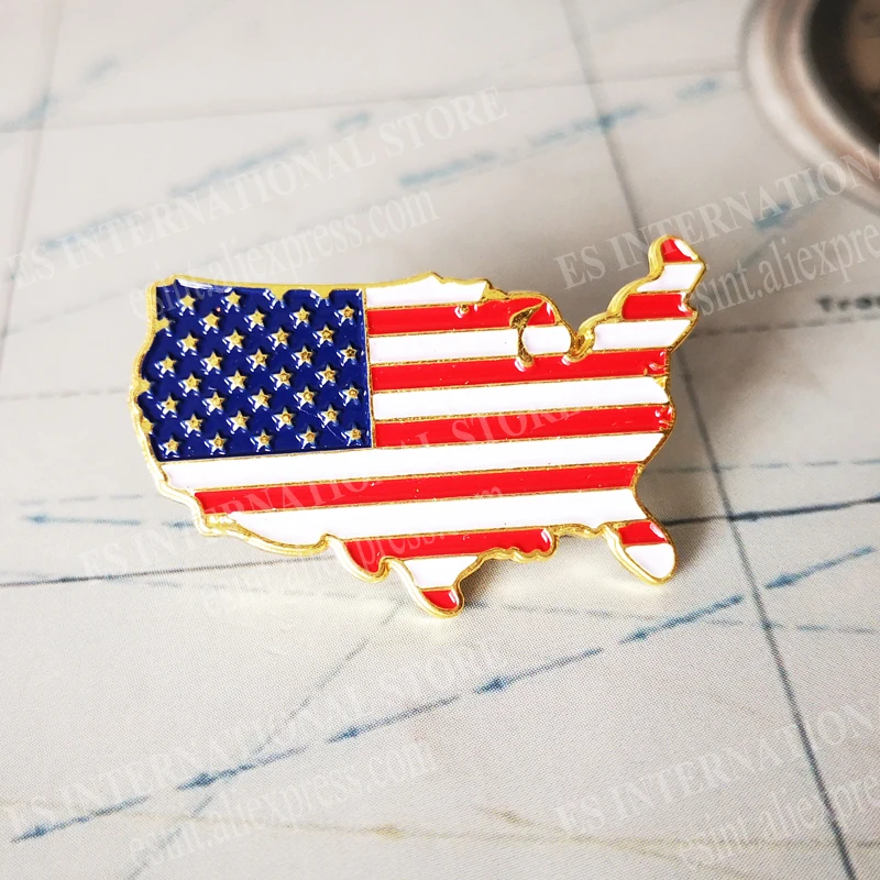 USA-National-Flag-Metal-Lapel-Pin-American-Sandblasted-Backside ...