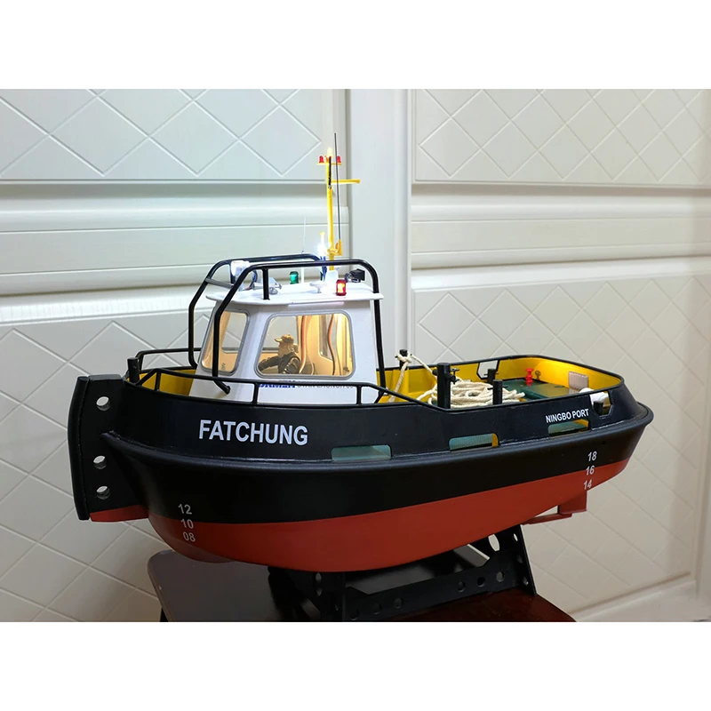 Toys & Hobbies Mini Tugboat Rescue Simulation RC Scale 1:18 ABS Wooden ...