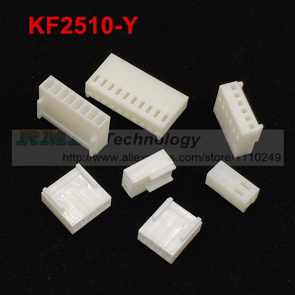 50pcs/lot KF2510 KF2510-2-12Y 2510 connectors 2.54 mm Female connector housing 2.54mm 2,3,4,5,6 ...