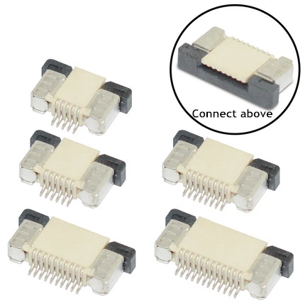 Conector FPC FFC, conector superior de 0,5mm, Cable plano, conectores PCB SMT ZIF 4 6 8 10 12 14 ...