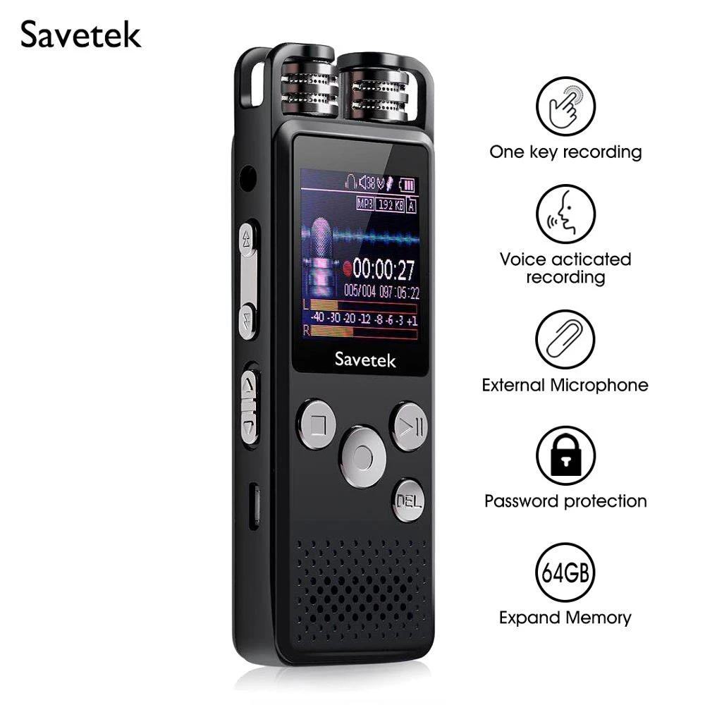Professional Voice Activated Digital Audio Voice Recorder 8gb 16gb 32g ...