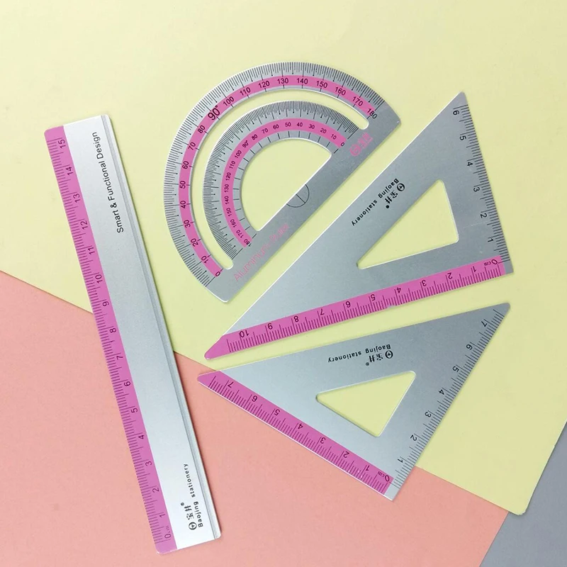 Free shipping Drawing Tools Ruler 4 pieces / bag Student Painting ...