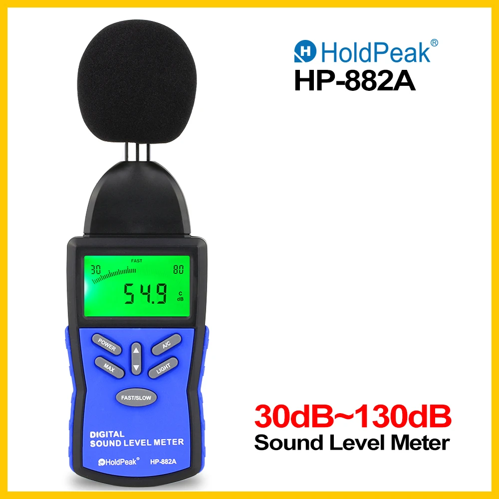 HoldPeak-Digital-Sound-Level-Meter-Noise-Decibel-Meter-30-130dB-Audio ...