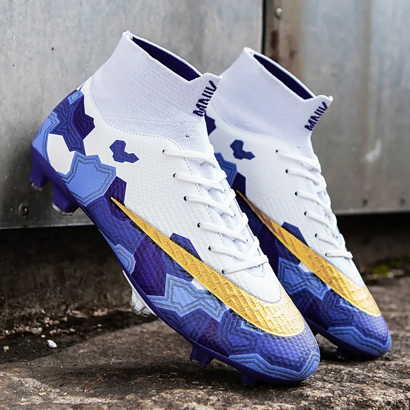 Fashion-Purple-Printed-Soccer-Cleats-Men-Outdoor-Lightweight-Soccer ...