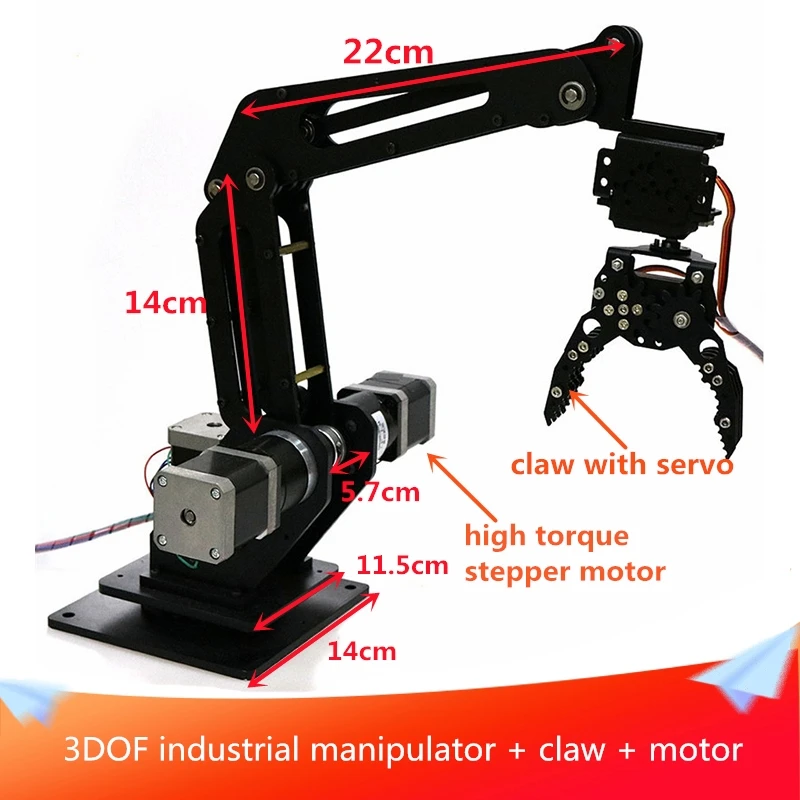 3dof 매니lator 레이터 클로 소스 코드 및 설치 수동산업용 로봇 암 컬러 식별 로봇 암 3d 인쇄null