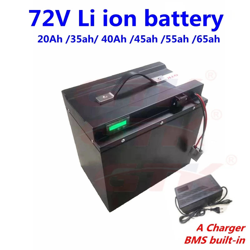 Gtk 72v 20ah 35ah 40ah 45ah 55ah 65ah Lithium Ion Battery With Bms For Three-wheeled Vehicle ...