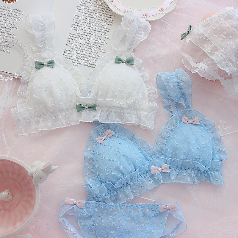 Japanischen-Bh-und-H-schen-Set-S-e-Nette-Student-Unterw-sche-Spitze ...