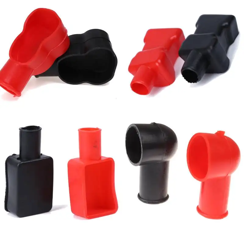 1 Pair Universal Car Battery Terminal Cap Negative Positive Terminal ...
