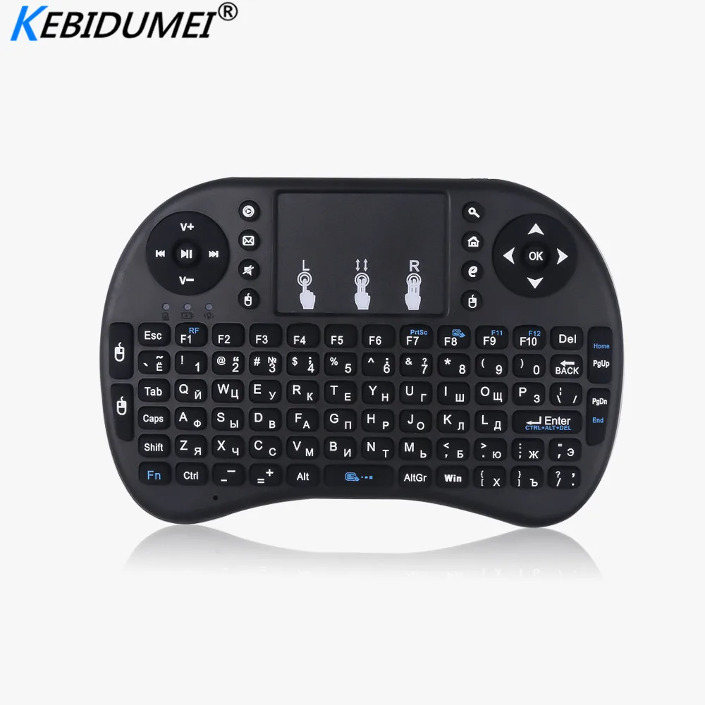 HOT 3 Color AAA battery Backlit I8 Mini English Russian Wireless ...