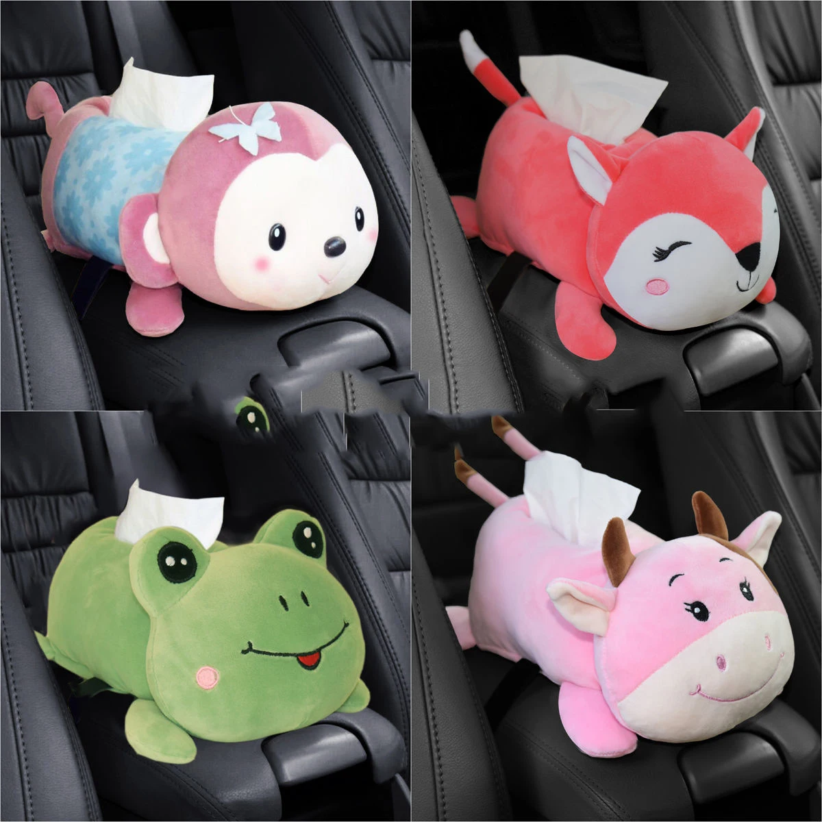 Creative cute animal tissue box cartoon decoration drawing paper ...