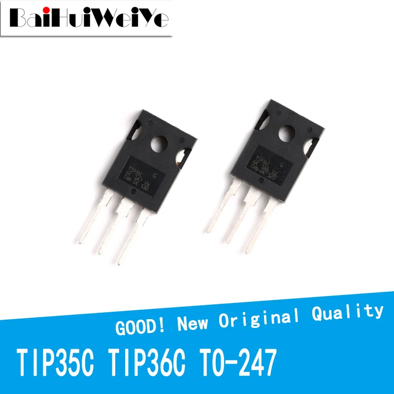 5Pcs-Lot-TIP35C-TIP36C-TIP35-TIP36-35C-36C-25A-100V-TO-247-TO-3P-NPN ...