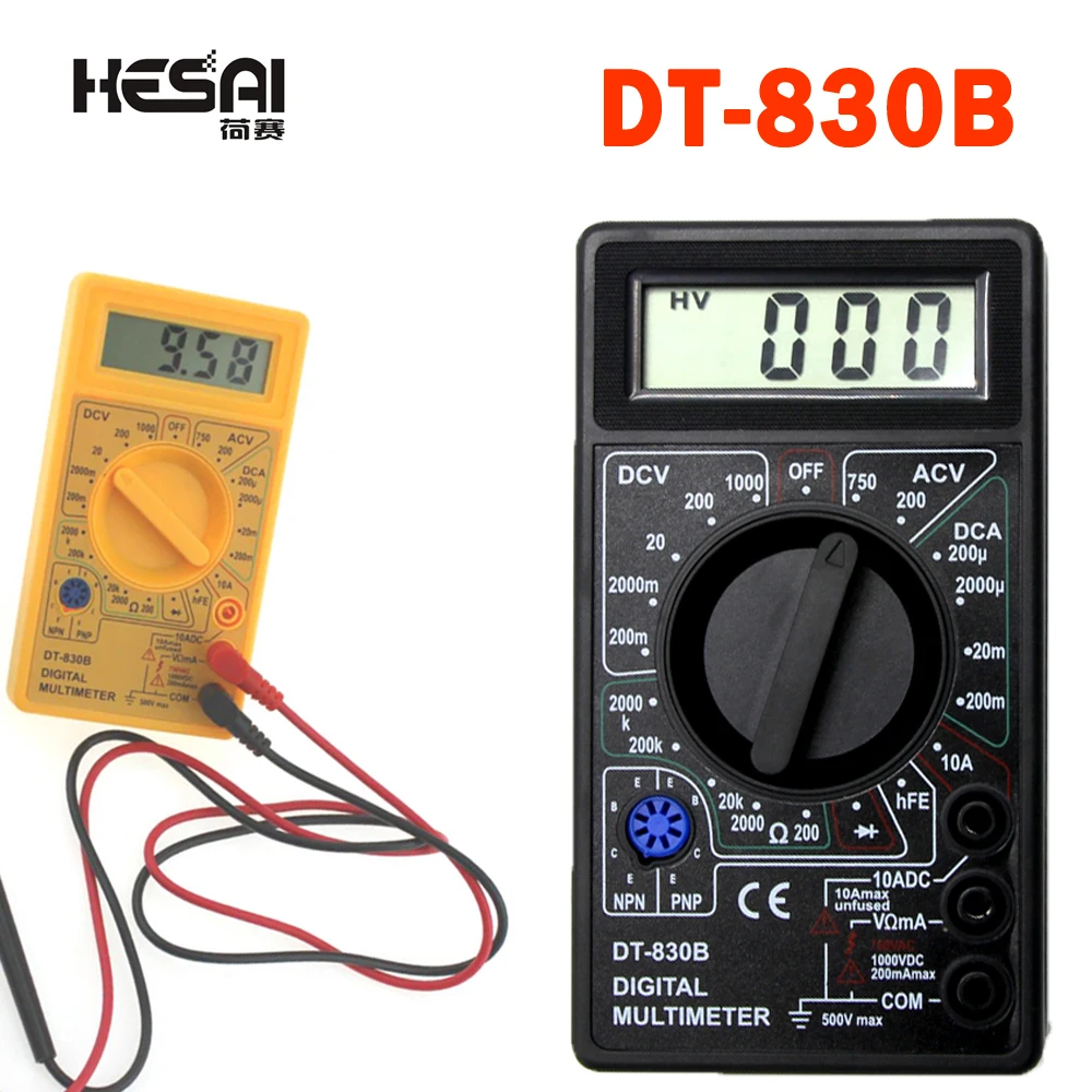 DT 830B Digital Multimeter Professional Electronic Tester 0.5 inch LCD ...