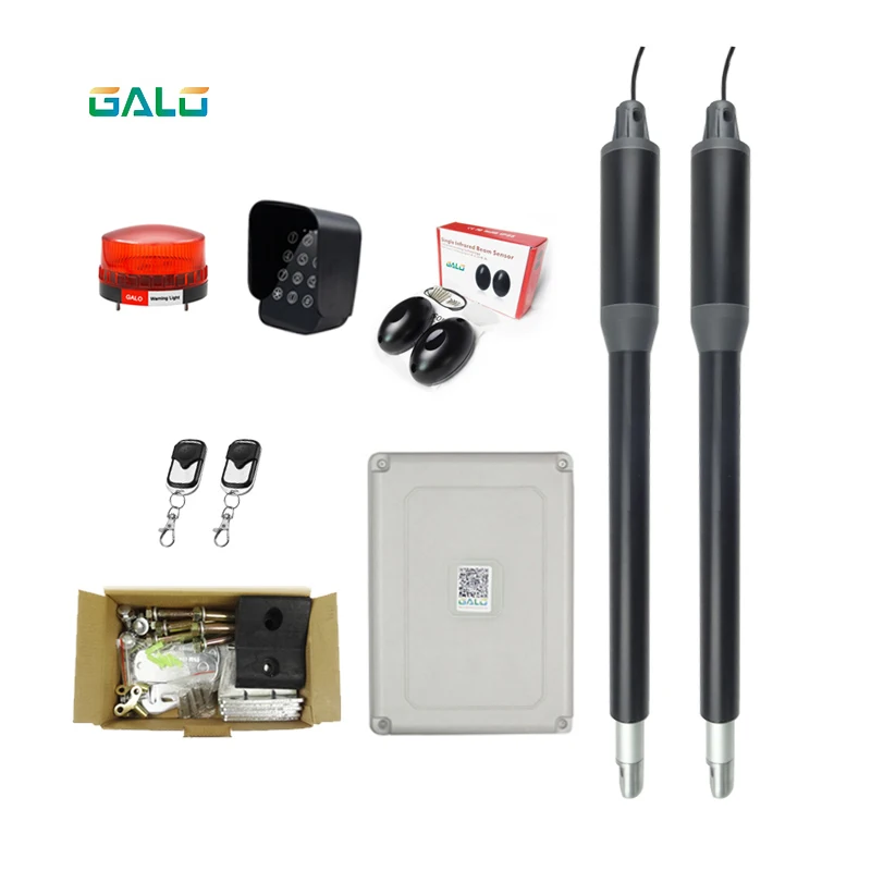 Galo Pkm-c05 Dual Swing Gate Opener Kit, Solar System, Receiver ...