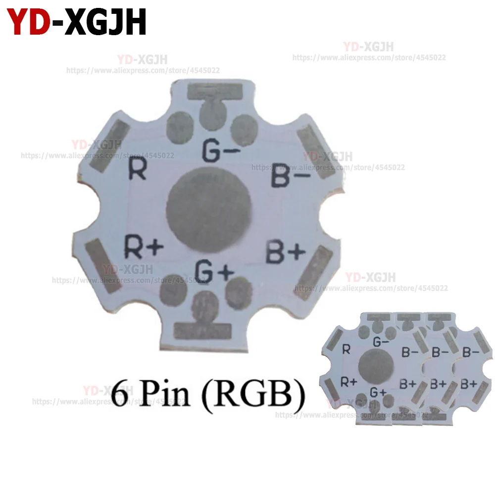 2pin 6Pin RGB 20mm LED Aluminum Heat Sink Base Plate Heat Sink Star PCB ...