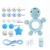 LOFCA Silicone Teether Wood Beads Set BPA Free DIY Baby Teething Necklace Toy Cartoon Koala ...