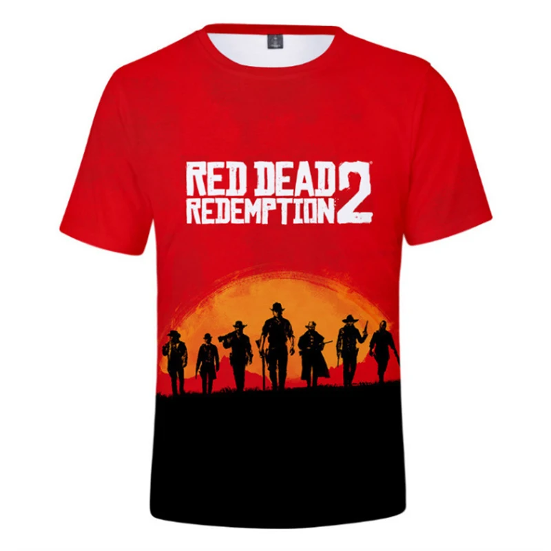Popular-Game-T-shirt-Red-Dead-Redemption-2-3D-Print-Streetwear-Men ...