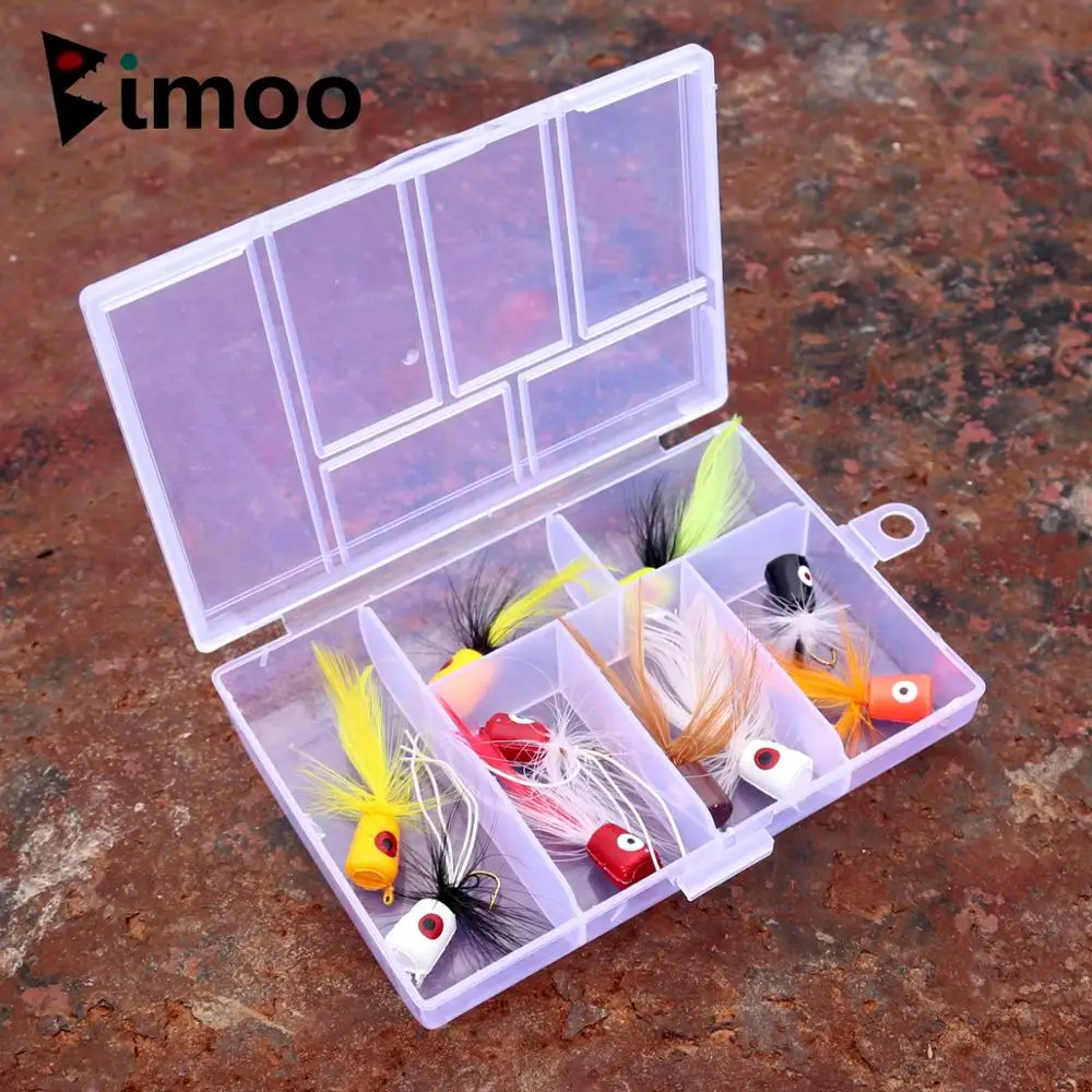 Bimoo-10pcs-6-Topwater-Panfish-Popper-Fly-Fishing-Poppers-Artifical ...