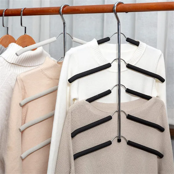 Hoomall Multilayer Hanger Stainless Steel Clothing Storage Racks ...