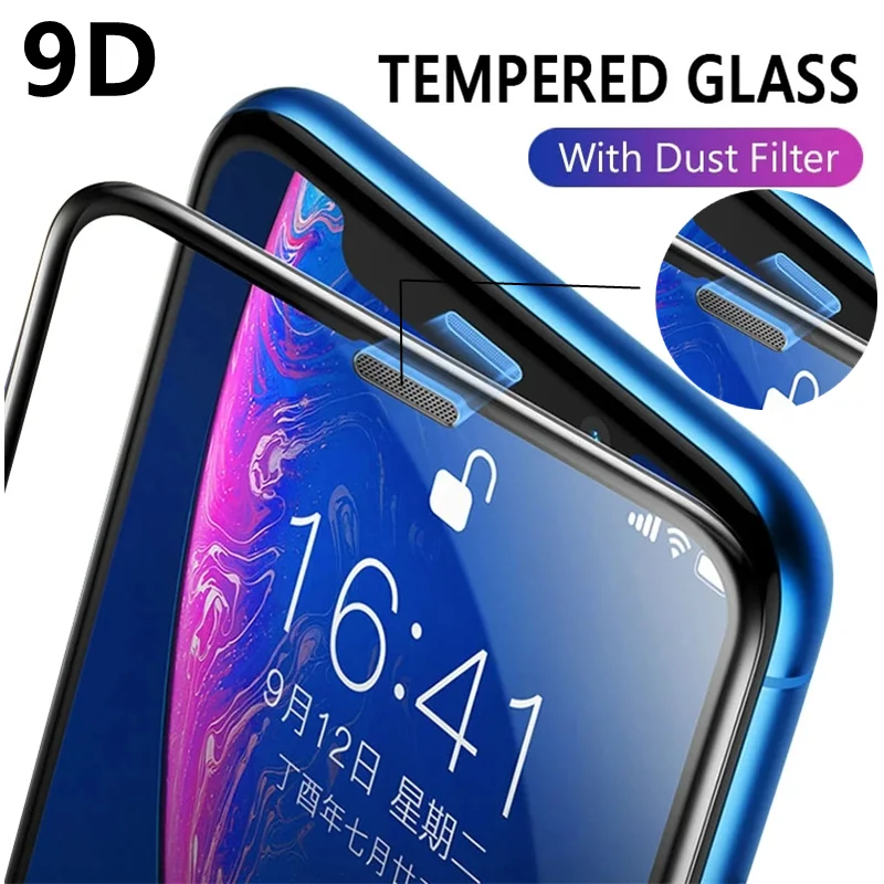 Protectores de pantalla de vidrio templado para móvil, marco Protector ...