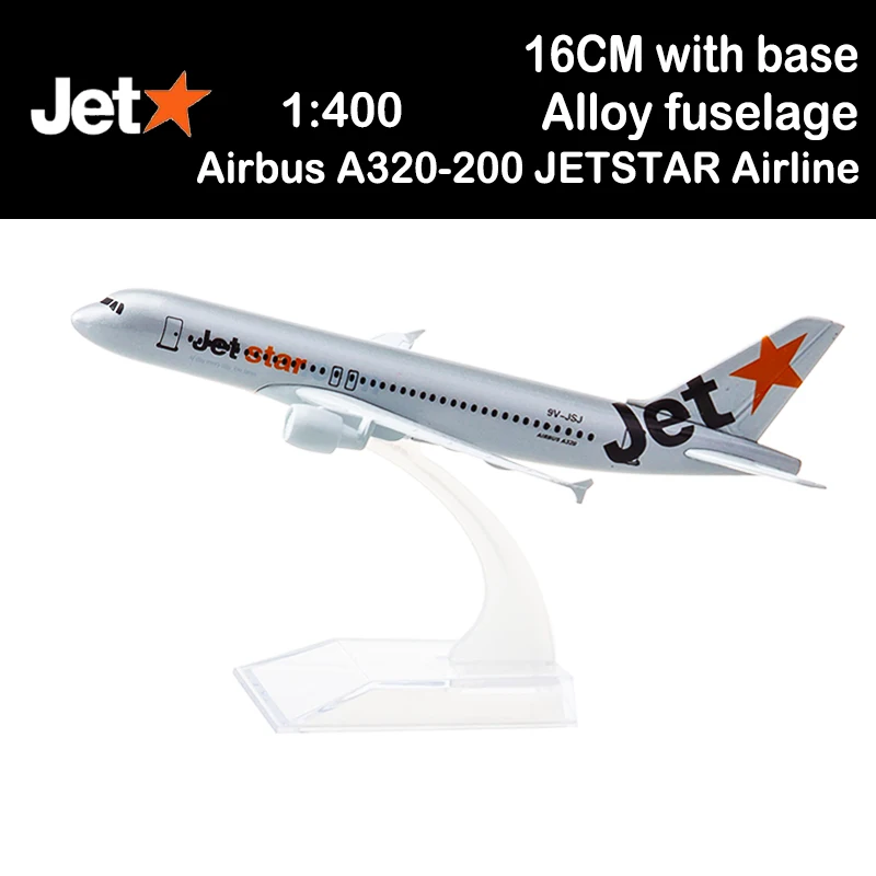 16CM 1:400 Airbus A320 200 JETSTAR Airline with Base Alloy Aircraft ...