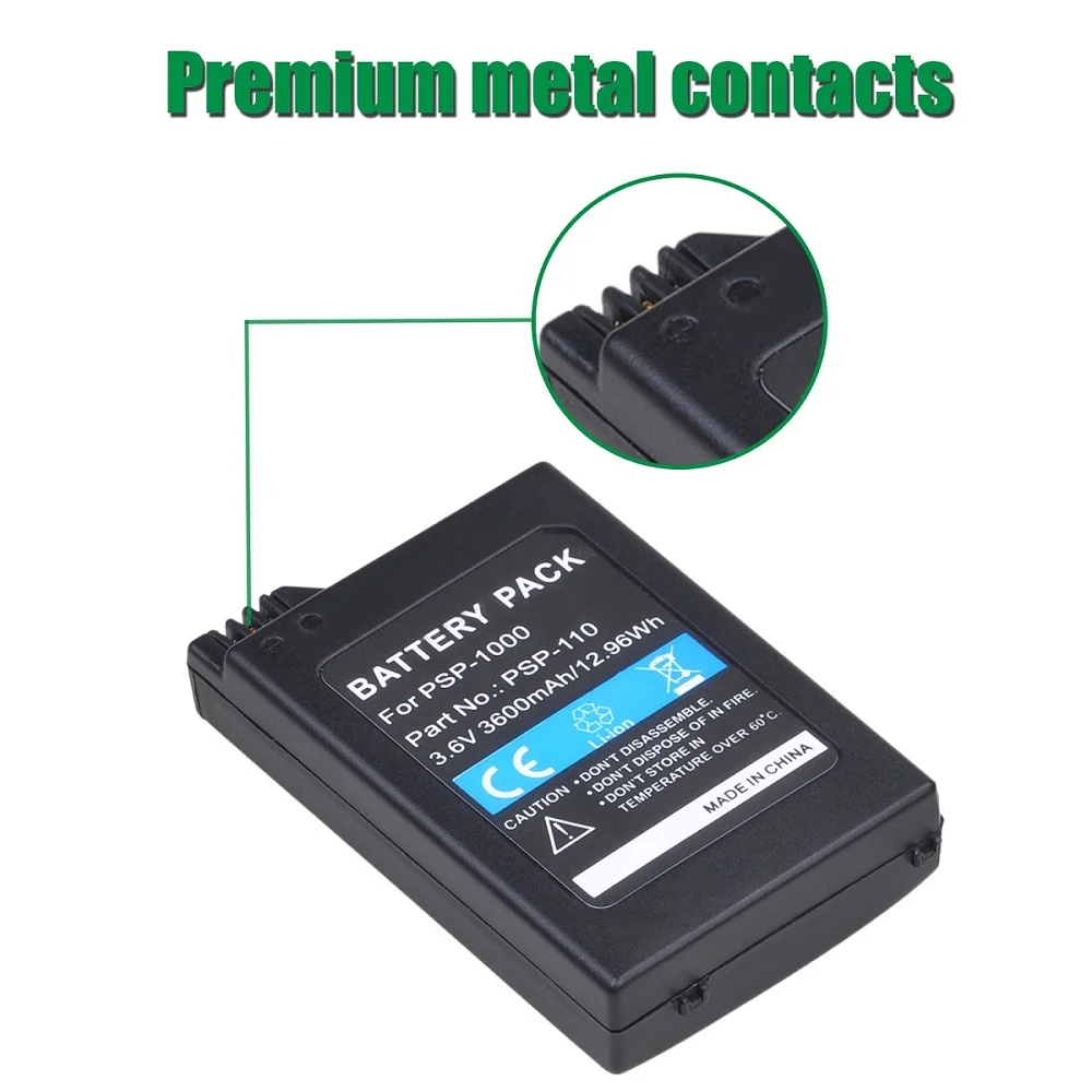 Batterie aste pour Sony PSP-110 PSP 1000 PSP-1001 PSP 1002 PSP 1003 PSP ...