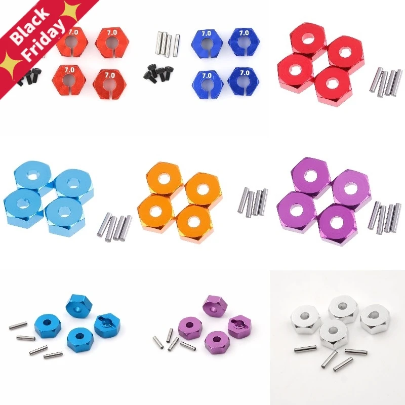 4pcs 12MM Aluminum Wheel Hex Nut With Pins Drive Hubs 4P HSP 102042 1/ ...