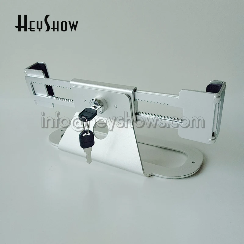 Silver-Flexible-Laptop-Security-Display-Stand-Anti-Theft-Mount-Lockable ...