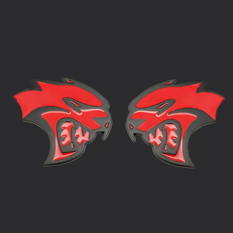 2 pcs 3D Metal Car Stickers Emblem Badge Decals for Dodge Challenger ...